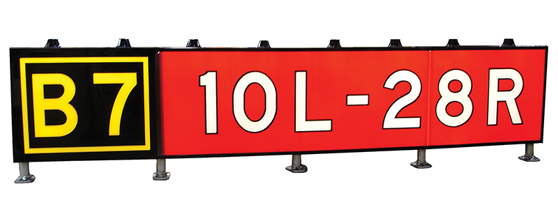 AGSF-F - Airfield Guidance Sign, Fluorescent, L-858 - ADB SAFEGATE